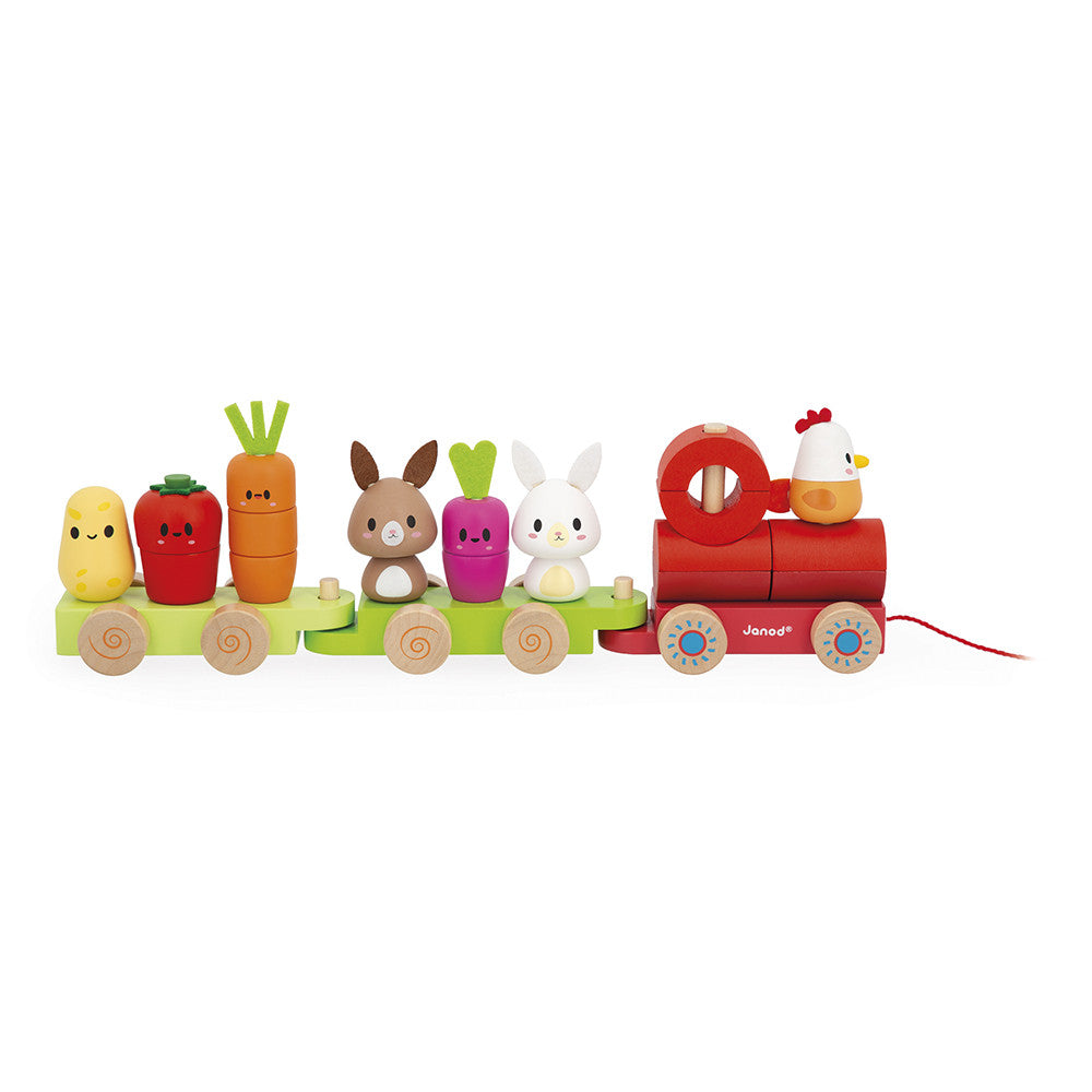 Farm Pull-Along Stacker Train – Treehouse Toys