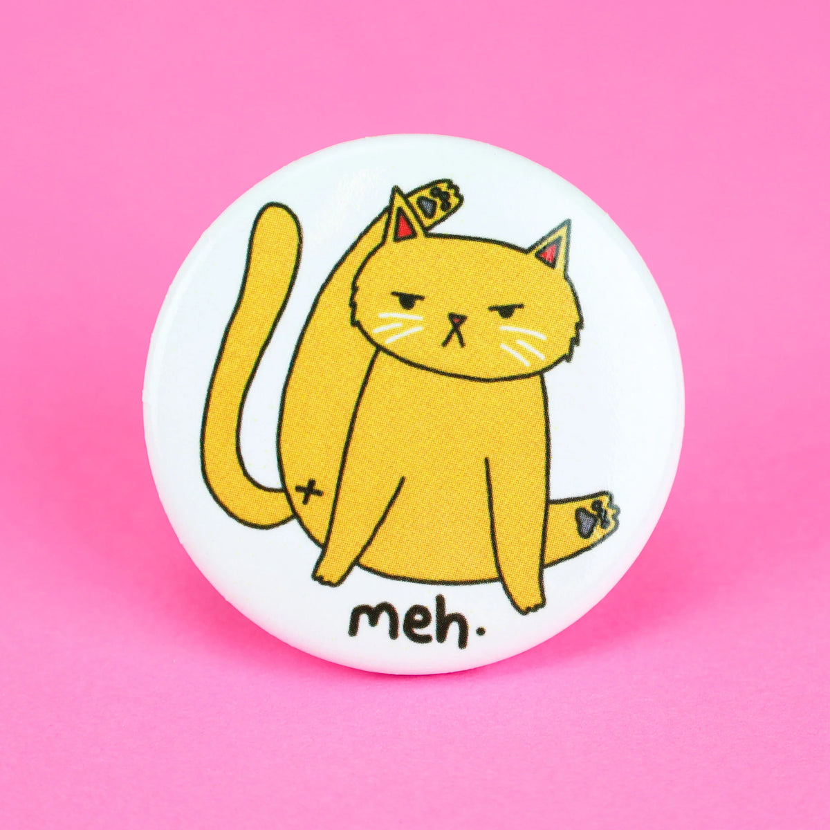 Meh Kitty Cat Button – Treehouse Toys