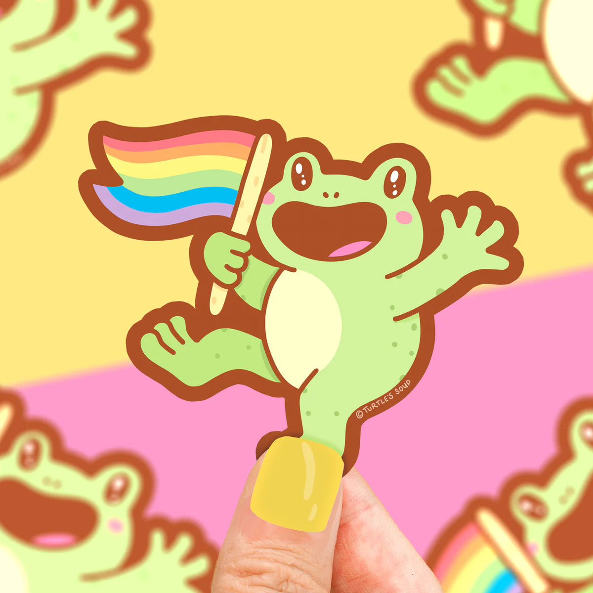 Rainbow Frog Sticker – Treehouse Toys