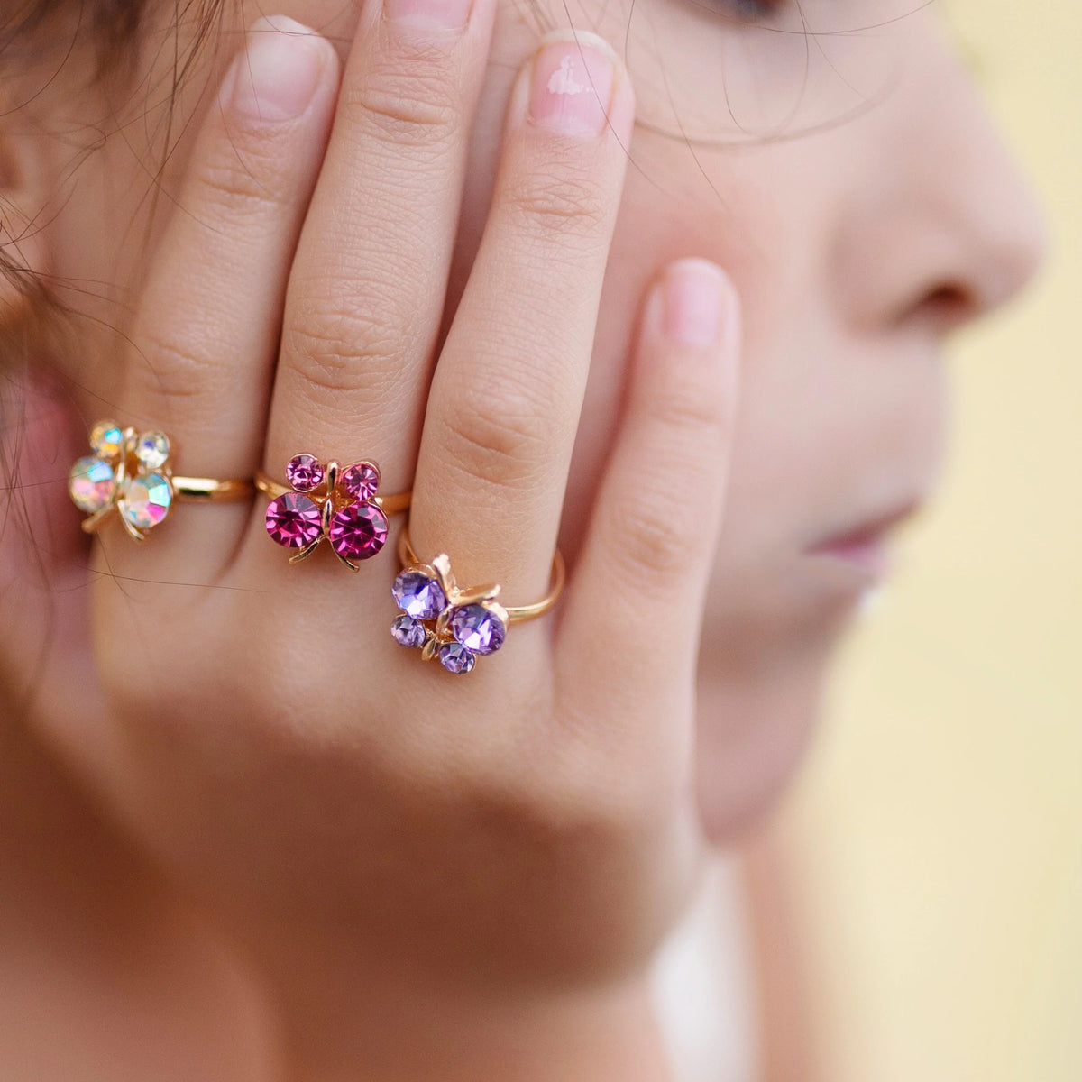Boutique Butterfly Gem Rings – Treehouse Toys